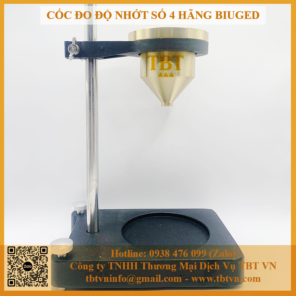 CỐC ĐO ĐỘ NHỚT SỐ 4 CÓ GIÁ ĐỠ HÃNG BIUGED BGD124/1